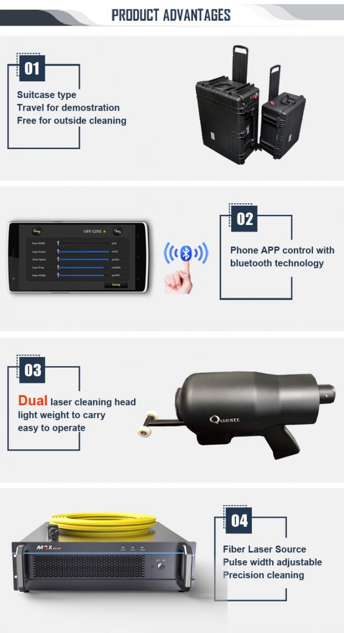 Handheld 200W 100W MOPA Laser Paint Removal Machine